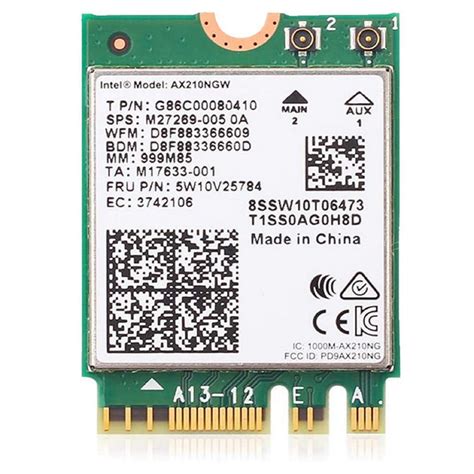 Buy AX210NGW DTK WiFi Card WiFi 6E Supports 6GHz 2230 2x2 AX BT 5 3 Tri Band Includes RF