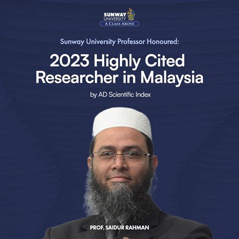 Congratulations To Professor Saidur Sunway University