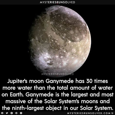 Jupiters Moon Ganymede Space Facts Cool Science Facts Amazing