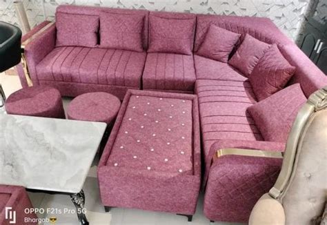 Seater Velvet L Shape Designer Wooden Sofa Set At Rs Set In Guwahati ID