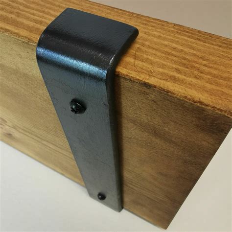 Heavy Duty Scaffold Board Shelf Brackets 225mm Flame Darkened From