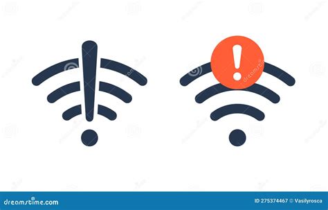 Wifi Bad Connection Problem Icon Lost Network Wifi Error Internet