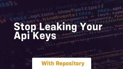Stop Leaking Your Api Keys Youtube