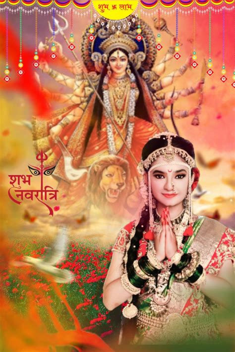 Picsart Navratri Durga Pooja Editing Background Girl Img Kreditings