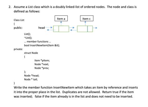 solved 2 assume a list class which is a doubly linked list