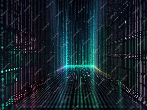 Premium Ai Image Digital Binary Code Matrix Background Scientific Technology Data Network
