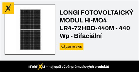 Longi FotovoltaickÝ Modul Hi Mo4 Lr4 72hbd 440m 440 Wp Bifaciální