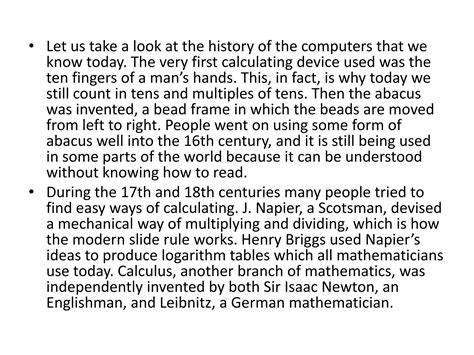 History Of Computers Pptx Computing Technology And Computing