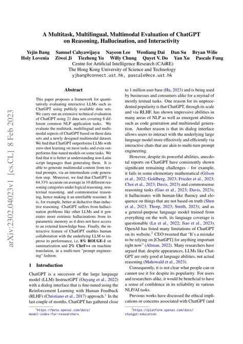 Pdf A Multitask Multilingual Multimodal Evaluation Of Chatgpt On Reasoning Hallucination