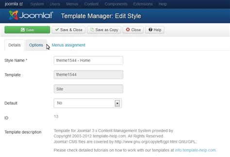 Joomla X How To Change Footer Copyright Message Template Monster Help