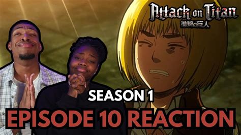 Armin Stood On Business Attack On Titan 1x10 Reaction Dub Youtube