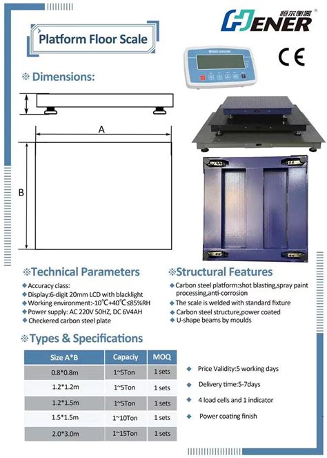 Heavy Duty Industrial Floor Scale With Lcd Indicator
