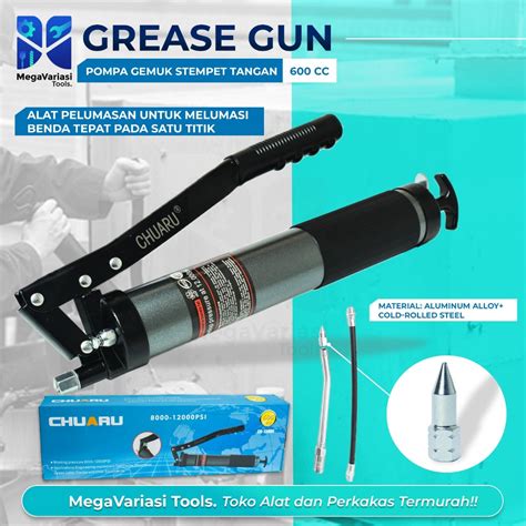 Jual Grease Gun 600CC Pompa Gemuk Tangan Alat Penghisap Oli Pompa