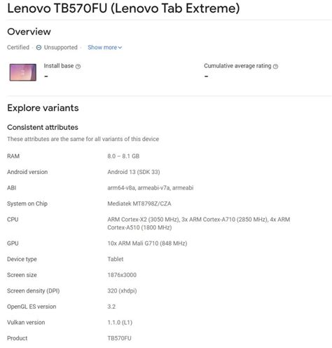 Lenovo Tab Extreme Tablet To Inaugurate Mediateks Dimensity 9000 Processor