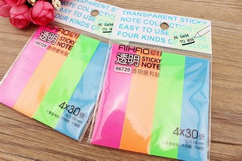 120sheets Binder Index Dividers Note Memo Pad Fluo Grandado