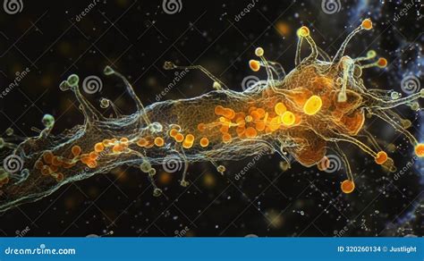 A Crosssection Of A Neuron Showing The Storage And Release Of