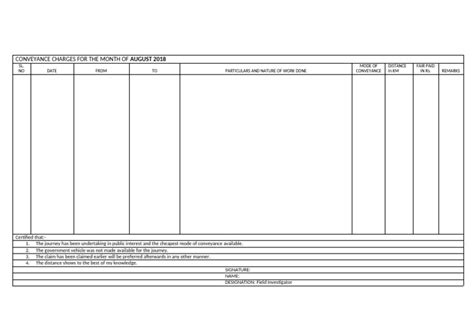 Conveyance Form Pdf