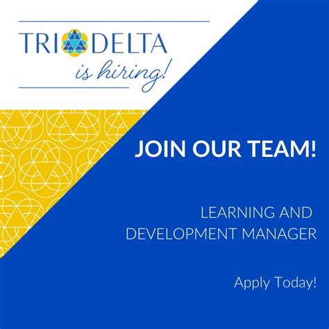 Tri Delta On Linkedin Join Our Team We Are Hiring A Learning And Development Manager This…