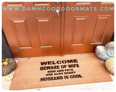 Husband Is Cool™ Beware Of Wife Funny Doormat Ts For Him Etsy