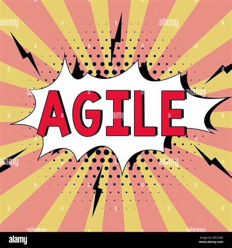 Hand Writing Sign Agile Word For Iterative Approach To Software