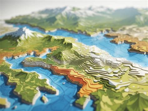 Premium Ai Image Exploring Earths Features Terrain Map With Contours