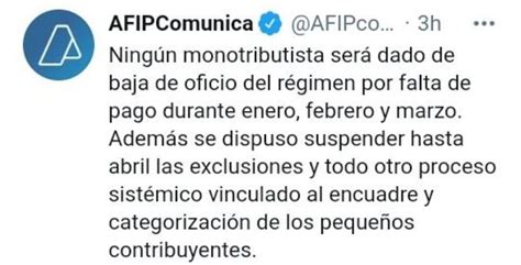 Monotributo La Afip Alivió A Los Monotributistas Con Este Clave