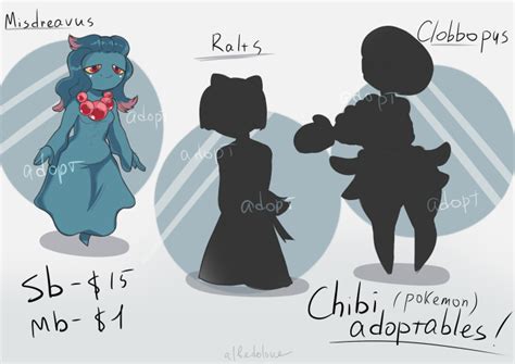 Chibi Pokemon Adoptables 1 Ych Commishes