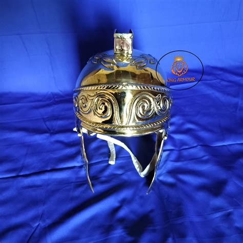 Roman Praetorian Brass Helmet Inspired By The Bas Reliefs Of