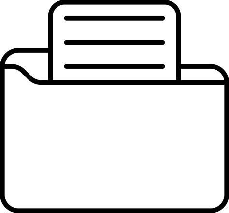 data folder icon in black line art 24180567 vector art at vecteezy