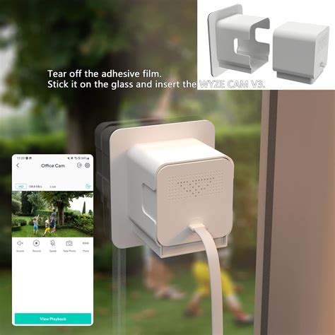 GetUSCart Teccle Window Mount For Wyze Cam V3 Through Window Glass