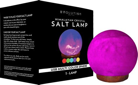 Evolution Salt Sphere Usb Himalayan Salt Lamp Multi Color