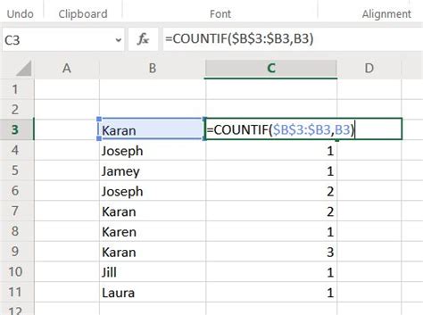 Count Duplicate Values In Excel Column