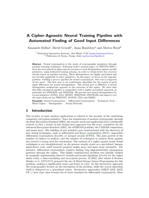 A Cipher Agnostic Neural Training Pipeline With Automated Finding Of
