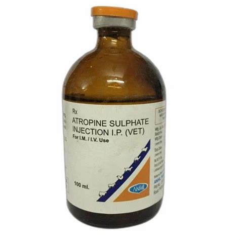Atropine Sulphate Injection Packaging Type Vial Packaging Size 100