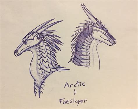 Wings Of Fire Arctic And Foeslayer Headshots By Iron Zing On Deviantart