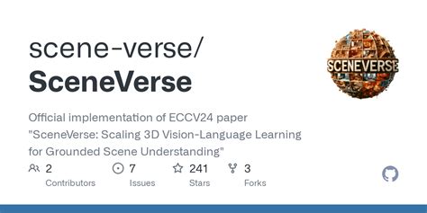 Github Scene Verse Sceneverse Official Implementation Of Eccv24 Paper Sceneverse Scaling 3d