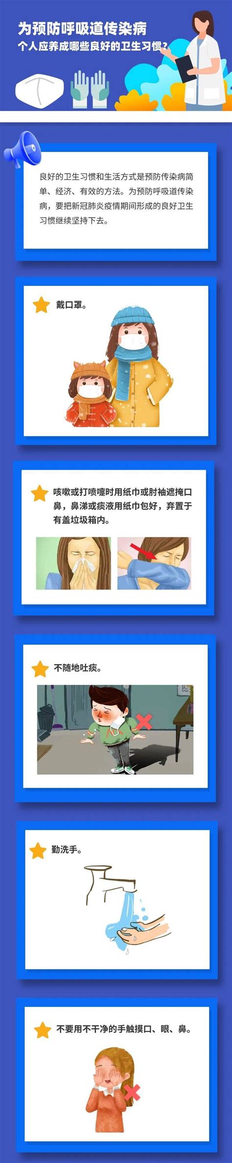 健康科普为预防呼吸道传染病个人应养成哪些良好的卫生习惯 防控