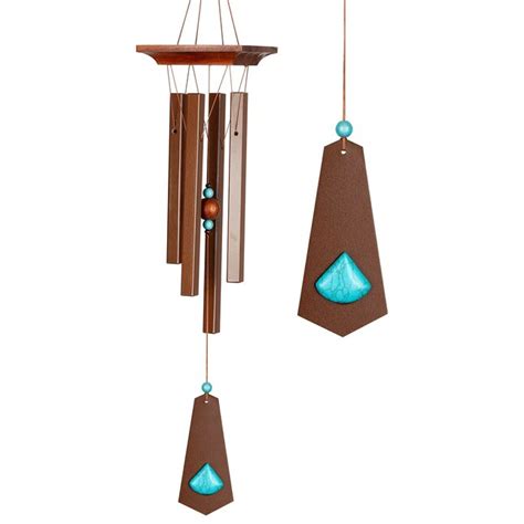 Woodstock Chimes 22 In Turquoise Metal Wind Chime Rct At