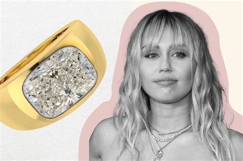Miley Cyruss Eastwest Cushion Engagement Ring • Taylor And Hart