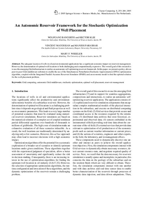 Pdf An Autonomic Reservoir Framework For The Stochastic Optimization