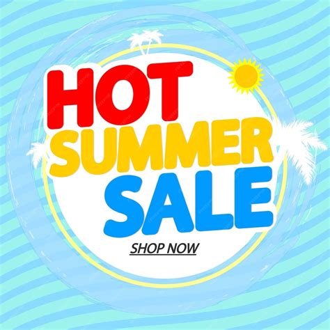 Premium Vector Hot Summer Sale Poster Design Template Or Banner For