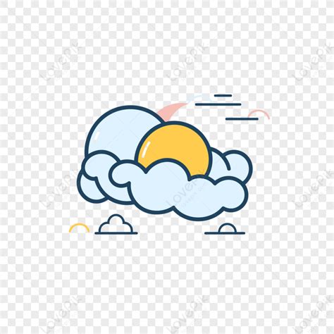 天氣和太陽圖標線平面設計 向量线性图标空氣eps圖案素材免費下載，可愛卡通圖片，尺寸4267 × 4267px Lovepik