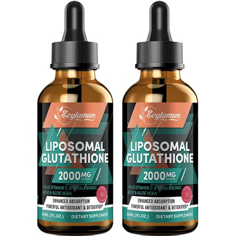 2000mg Liposomal Glutathione Liquid Drops Enhanced Absorption