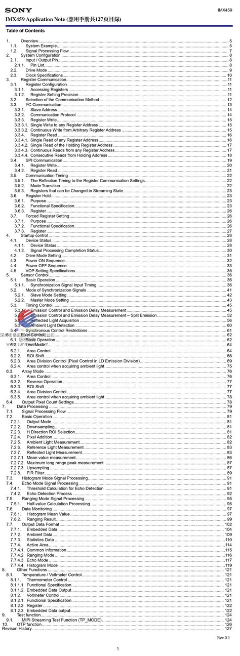 Imx459 Aaamv W索尼sony雪崩二极管spad129英寸10万像素597x168高分辨率激光雷达波长905nm纳米dtof高速
