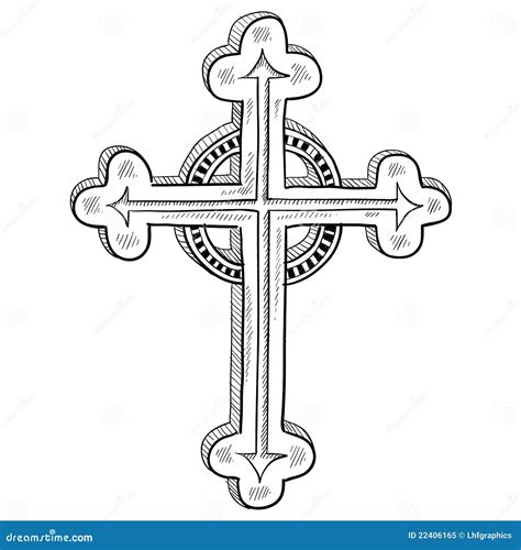 Orthodox Cross Sketch Stock Vector Illustration Of Clergy 22406165