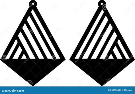 Earrings Template Svg Vector Cutfile For Cricut And Silhouette Stock