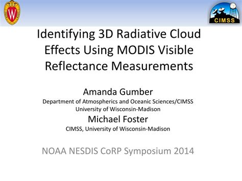Ppt Identifying 3d Radiative Cloud Effects Using Modis Visible