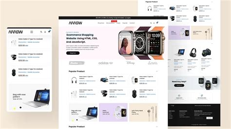 Create Multi Pages Electronic Store Website Only Using HTML And CSS