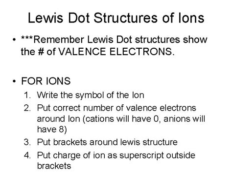 Lewis Dot Structures Chapter Lewis Dot Structures
