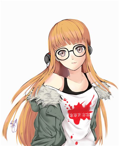 Futaba Sakura Sakura Futaba Persona Megane Anime Artist